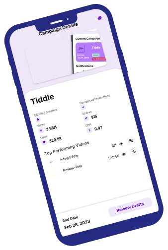 Tiddle | Viral Influencer Marketing Campaigns